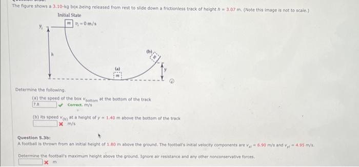 Solved The figure shows a 3.10-kg box being released from | Chegg.com