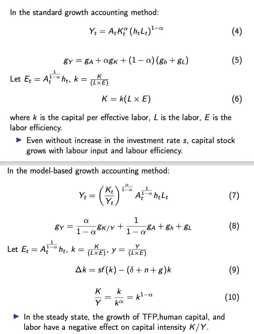 Solved According to growth accounting in macroeconomics, and | Chegg.com