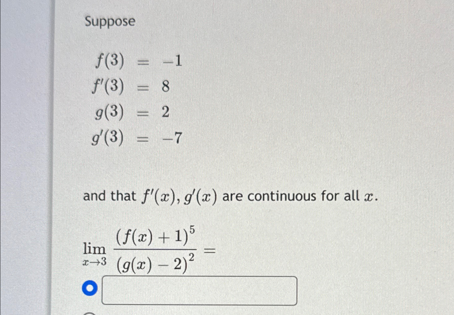 Solved Supposef 3 1f 3 8g 3 2g 3 7and That