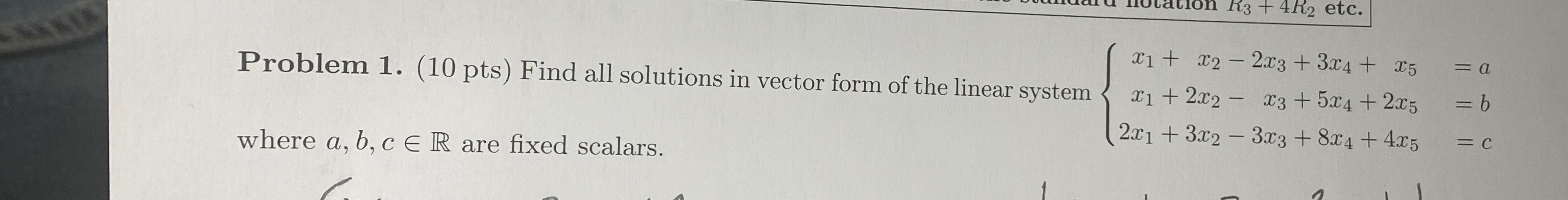 Solved Problem 1. (10 ﻿pts) ﻿Find all solutions in vector | Chegg.com