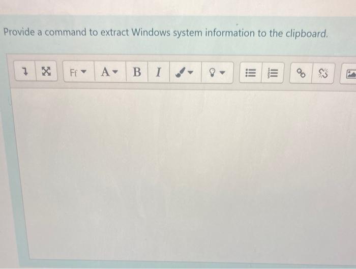 Solved Provide a command to extract Windows system | Chegg.com