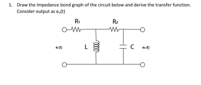 Solved Draw the Impedance bond graph of the circuit below | Chegg.com
