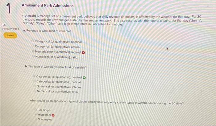 Solved (ipt each) A manager of an amusement park believes | Chegg.com