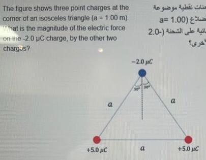 Solved The figure shows three point charges at the comer of | Chegg.com