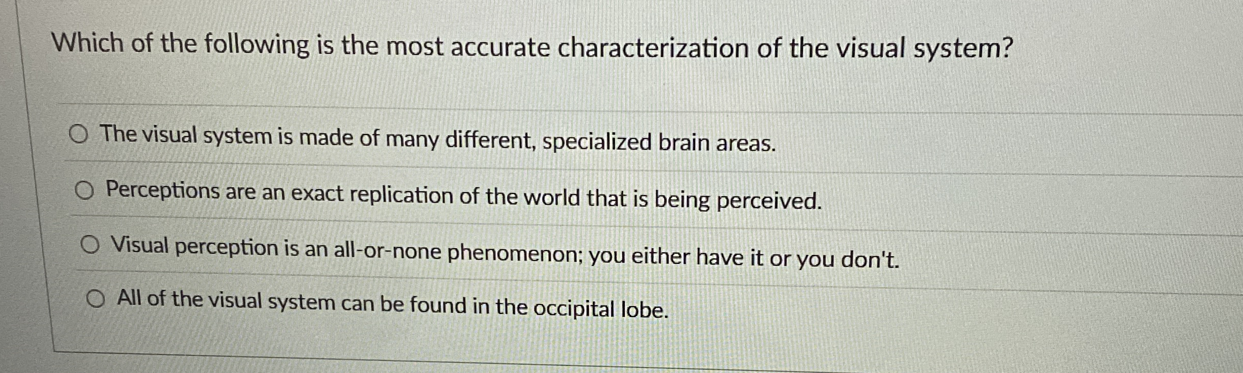 Solved Which of the following is the most accurate | Chegg.com