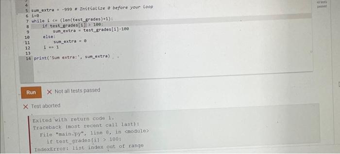 Solved Assign sum_extra with the total extra credit received | Chegg.com