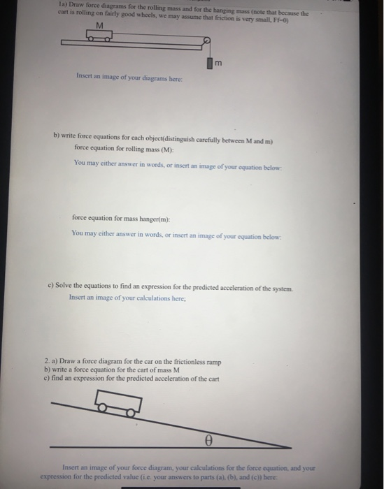 Solved la) Draw force diagrams for the rolling mass and for | Chegg.com
