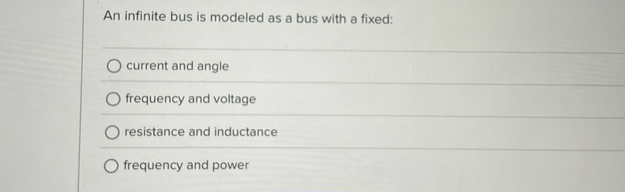 Solved An infinite bus is modeled as a bus with a | Chegg.com