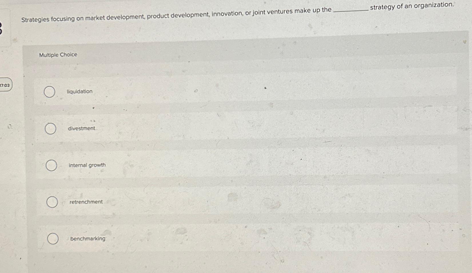 Solved Strategies focusing on market development, product | Chegg.com