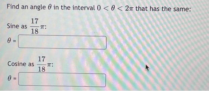 Solved Find angle theta in the interval 0