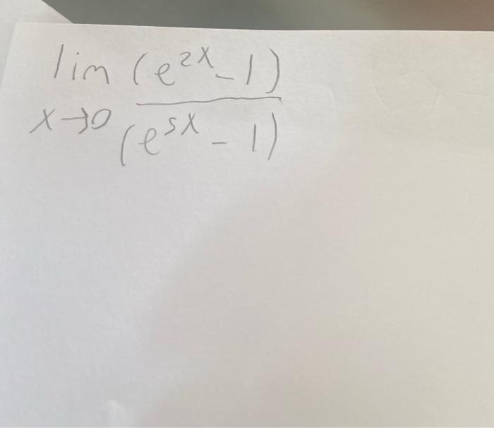 Solved lim (ex-1) X-30 resx - 1) | Chegg.com