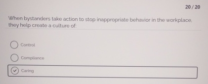Solved 2020When bystanders take action to stop inappropriate | Chegg.com