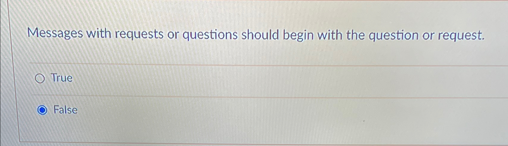 Solved Messages with requests or questions should begin with | Chegg.com