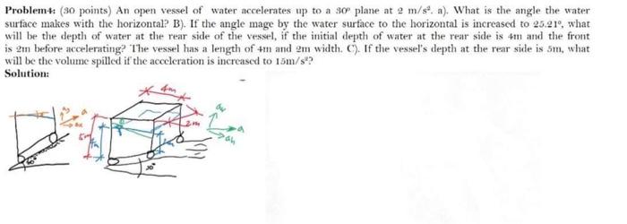 Solved Problem4: (so points) An open vessel of water | Chegg.com