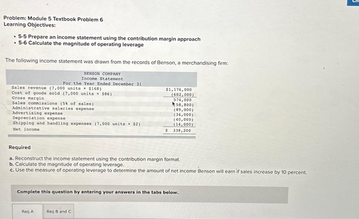 Solved Problem: Module 5 Textbook Problem 6 Learning | Chegg.com
