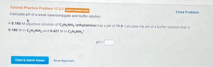 Solved Tutored Practice Problem 17.2.2 Calculate NH of a | Chegg.com