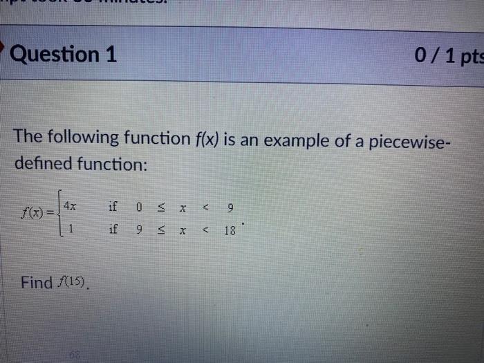 Solved The following function f(x) is an example of a | Chegg.com