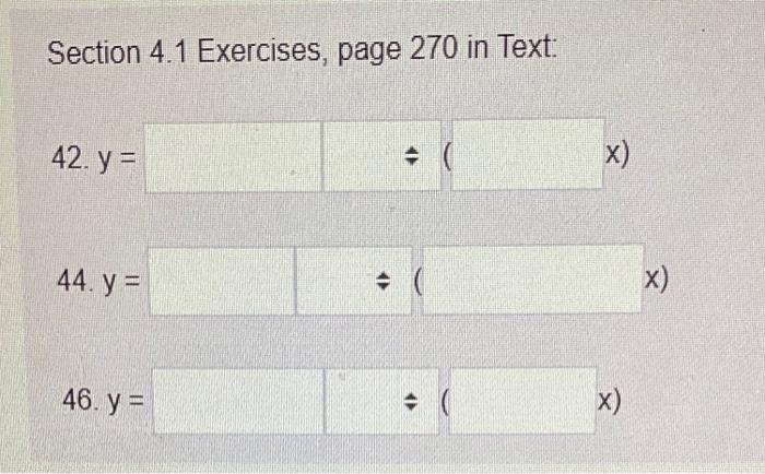 Solved Section 4.1 Exercises, page 270 in Text:270 CHAPTER 4 | Chegg.com