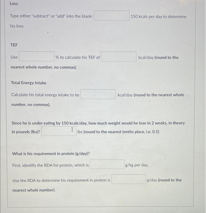 Solved Calculate the total energy intake for a 21-year-old | Chegg.com