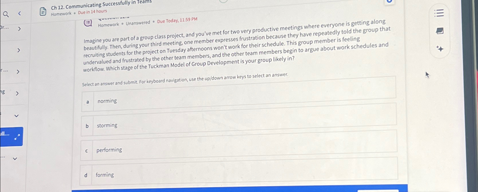 Solved Ch 12. ﻿Communicating Successfully in TeamsHomework o | Chegg.com