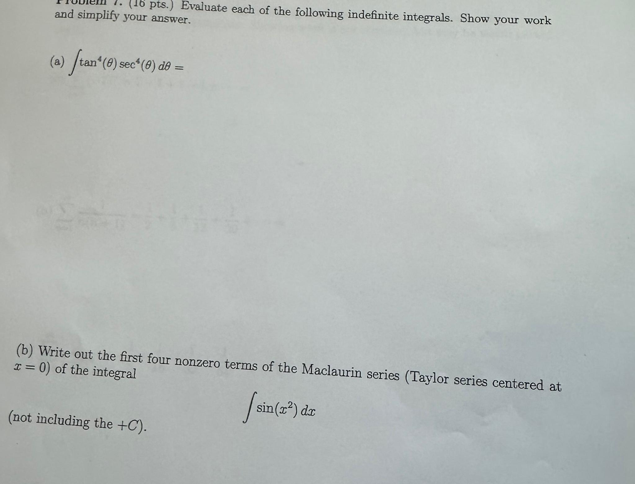 Solved and simplify your ats.) ﻿Evaluate each of the | Chegg.com