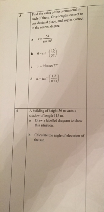 Solved 3 Find the value of the pronumeral in each of these. | Chegg.com