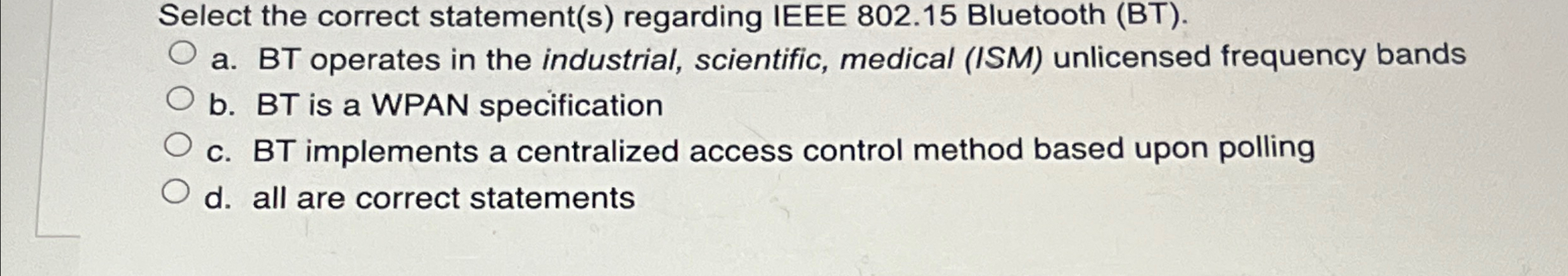 Solved Select the correct statement(s) ﻿regarding IEEE | Chegg.com