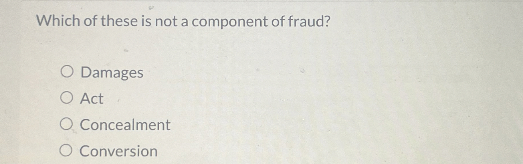 Solved Which of these is not a component of | Chegg.com
