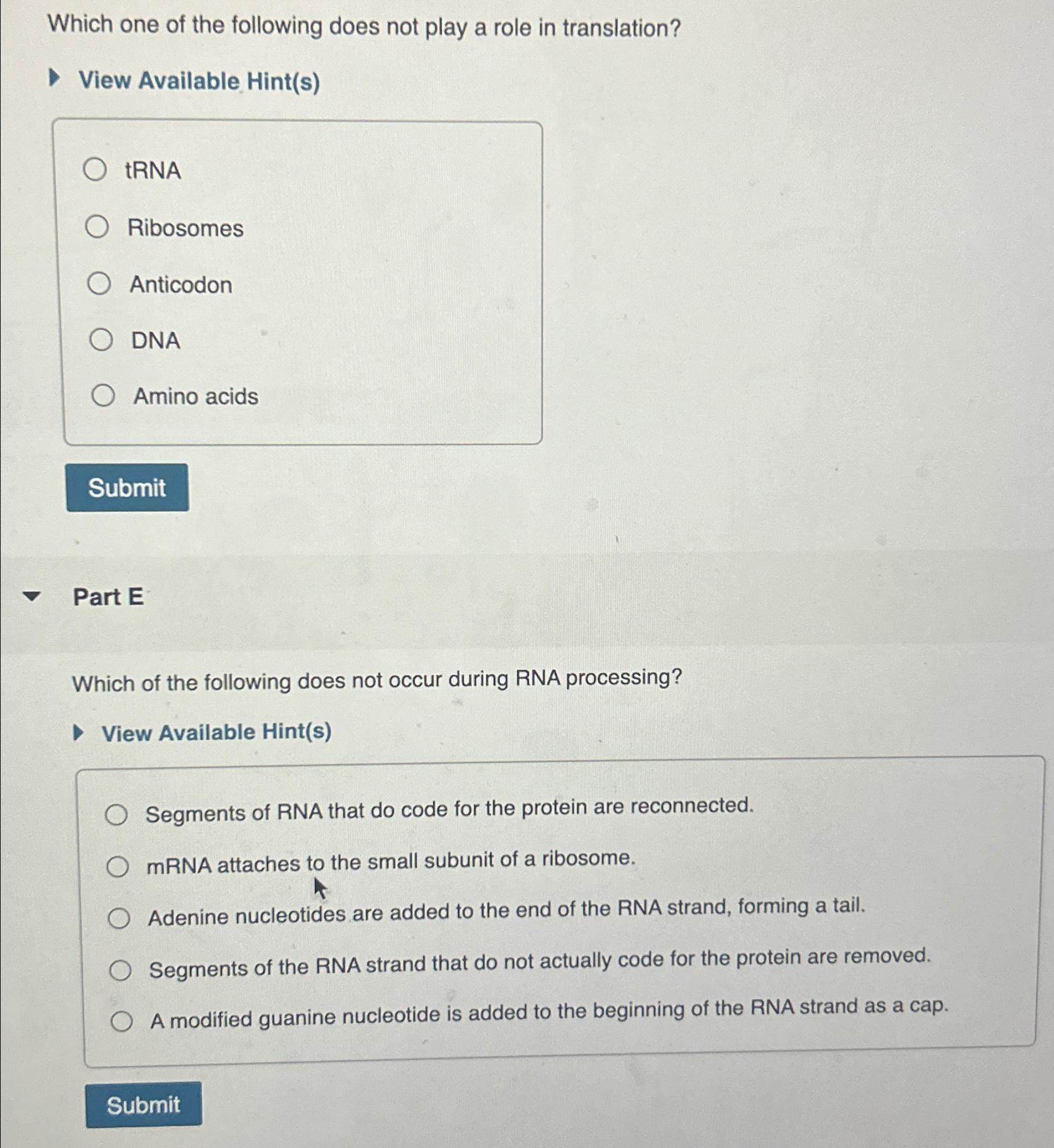 Solved Which one of the following does not play a role in | Chegg.com
