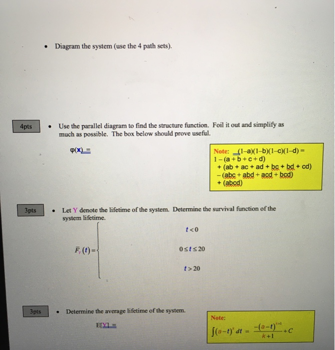 Problem 7 (13 points) Consider a 3-out-of-4 system | Chegg.com
