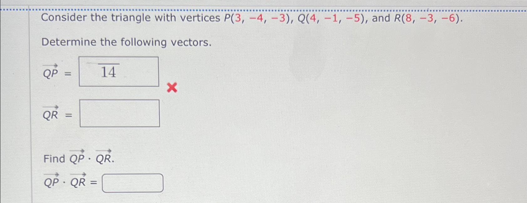 Solved Consider the triangle with vertices | Chegg.com