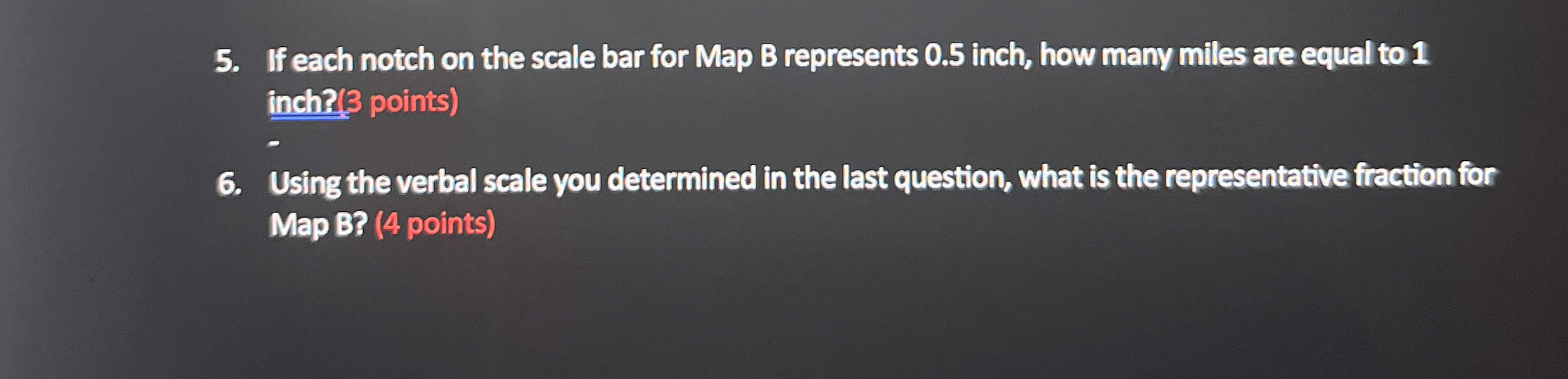 If each notch on the scale bar for Map B represents | Chegg.com
