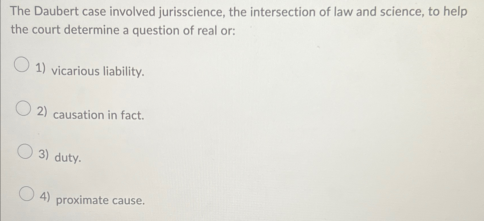 Solved The Daubert case involved jurisscience, the | Chegg.com
