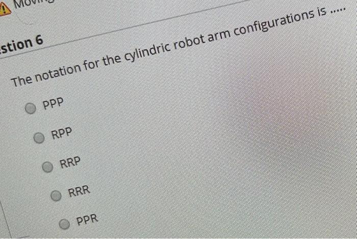 Solved The notation for the cylindric robot arm | Chegg.com