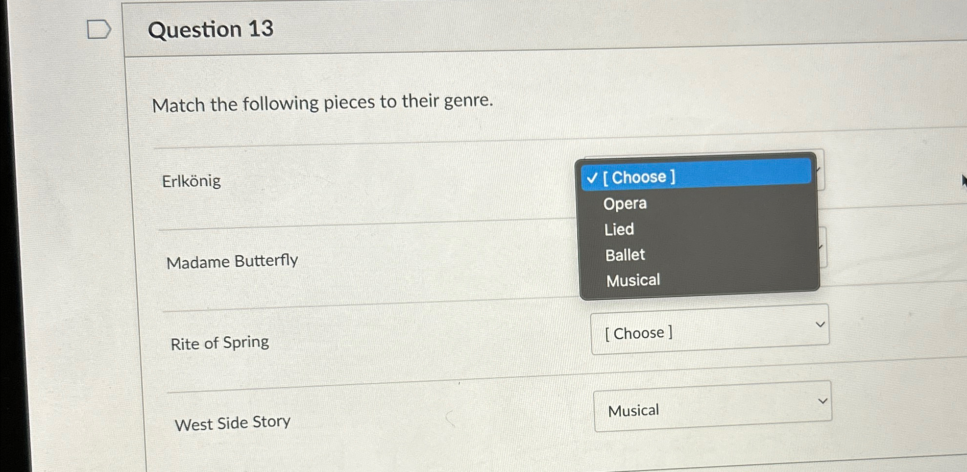 Solved Question 13Match the following pieces to their | Chegg.com