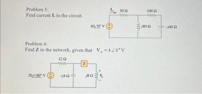 Solved Problem 5: Find current Io in the circuit. Problem | Chegg.com