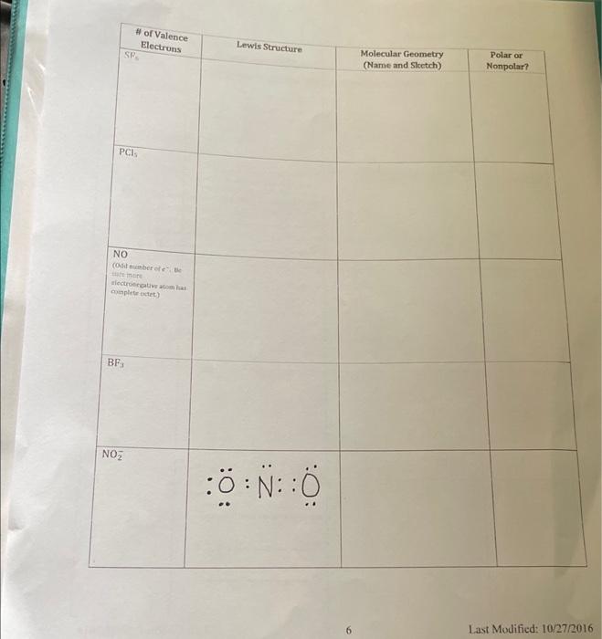 Solved covalent bonding lewis structures lab | Chegg.com