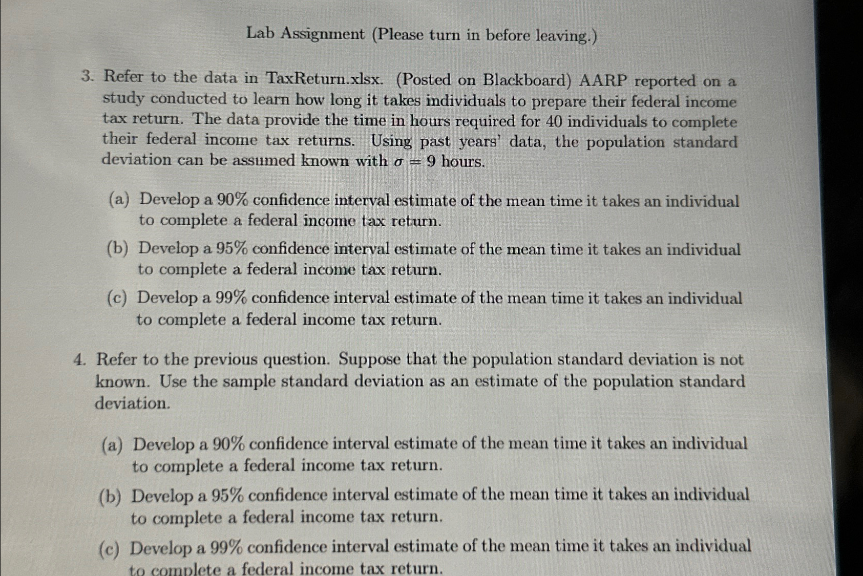 Lab Assignment (Please turn in before leaving.)3. | Chegg.com