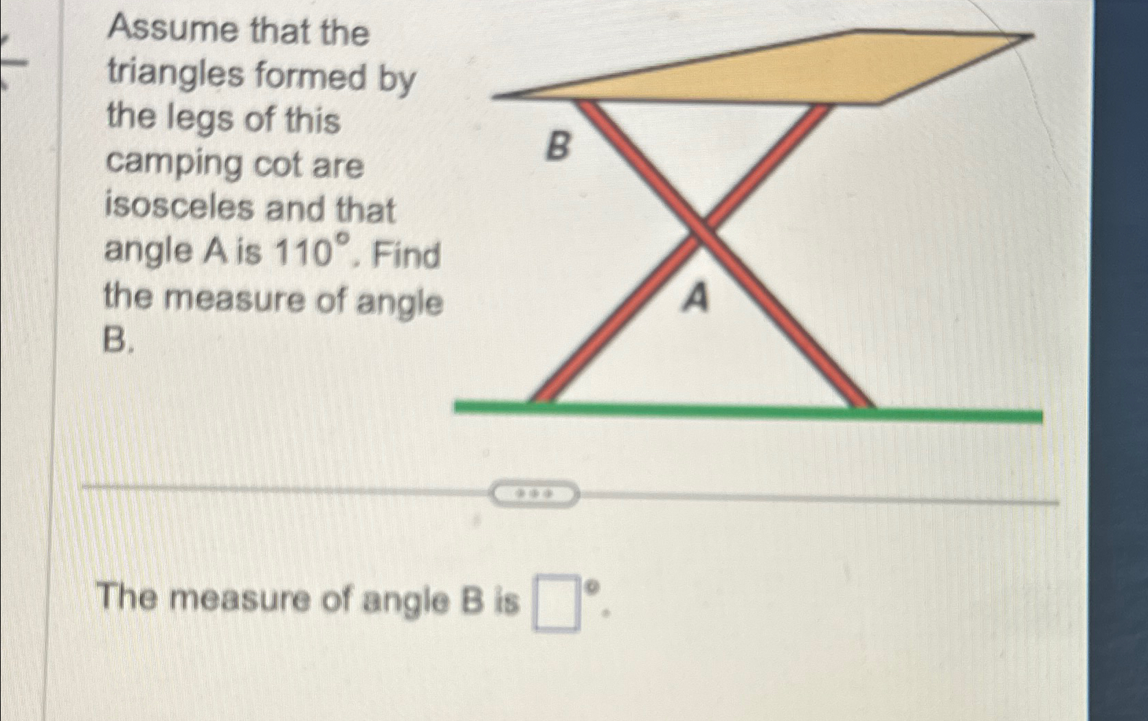 Solved Assume that the triangles formed by the legs of this | Chegg.com