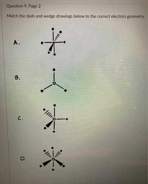 Solved Question 9, Page 2 Match the dash and wedge drawings | Chegg.com