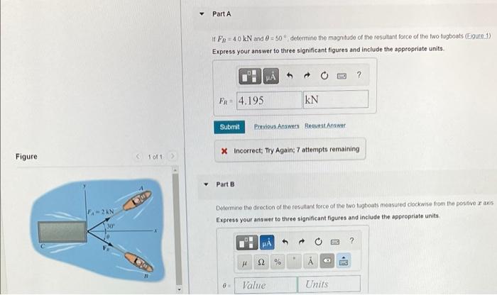 Solved Part A Mt Fn = 40 kN and 8 = 50 determine the | Chegg.com