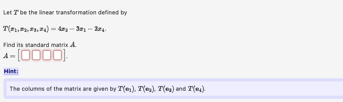 Solved Let Tx ﻿be the linear transformation defined | Chegg.com