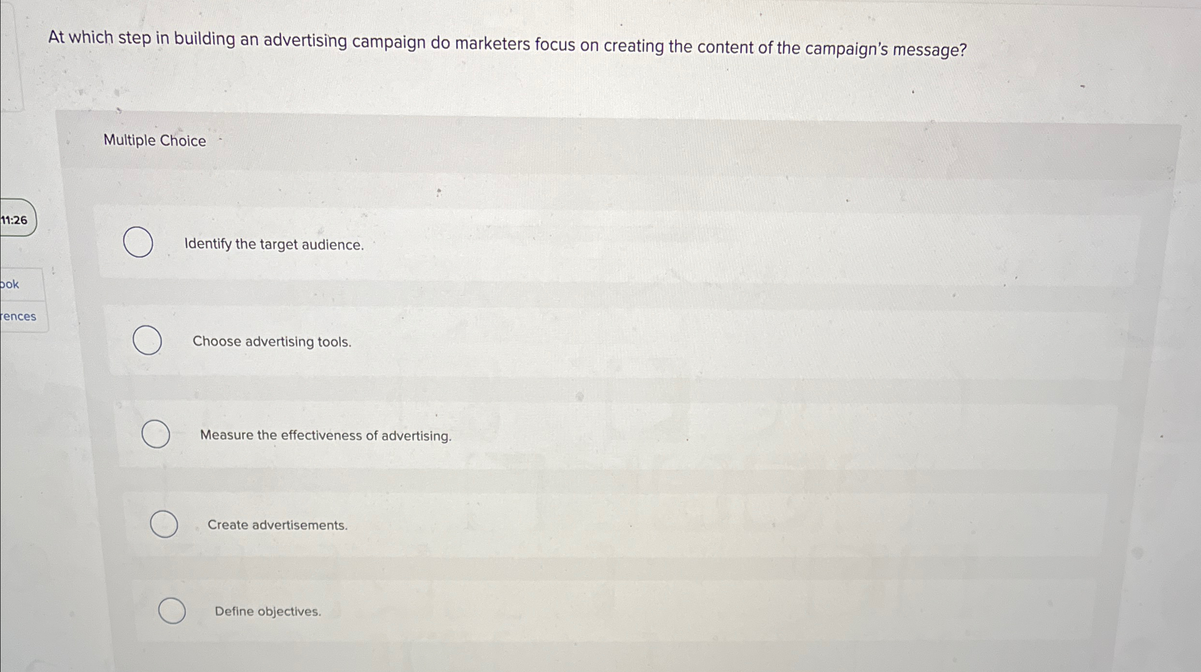 Solved At which step in building an advertising campaign do | Chegg.com