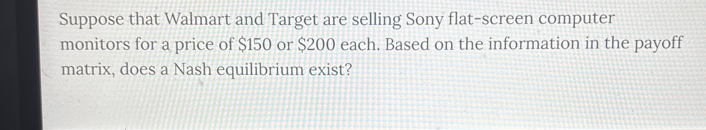 Solved Suppose that Walmart and Target are selling Sony | Chegg.com