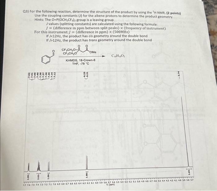 Solved Q3) For the following reaction, determine the | Chegg.com