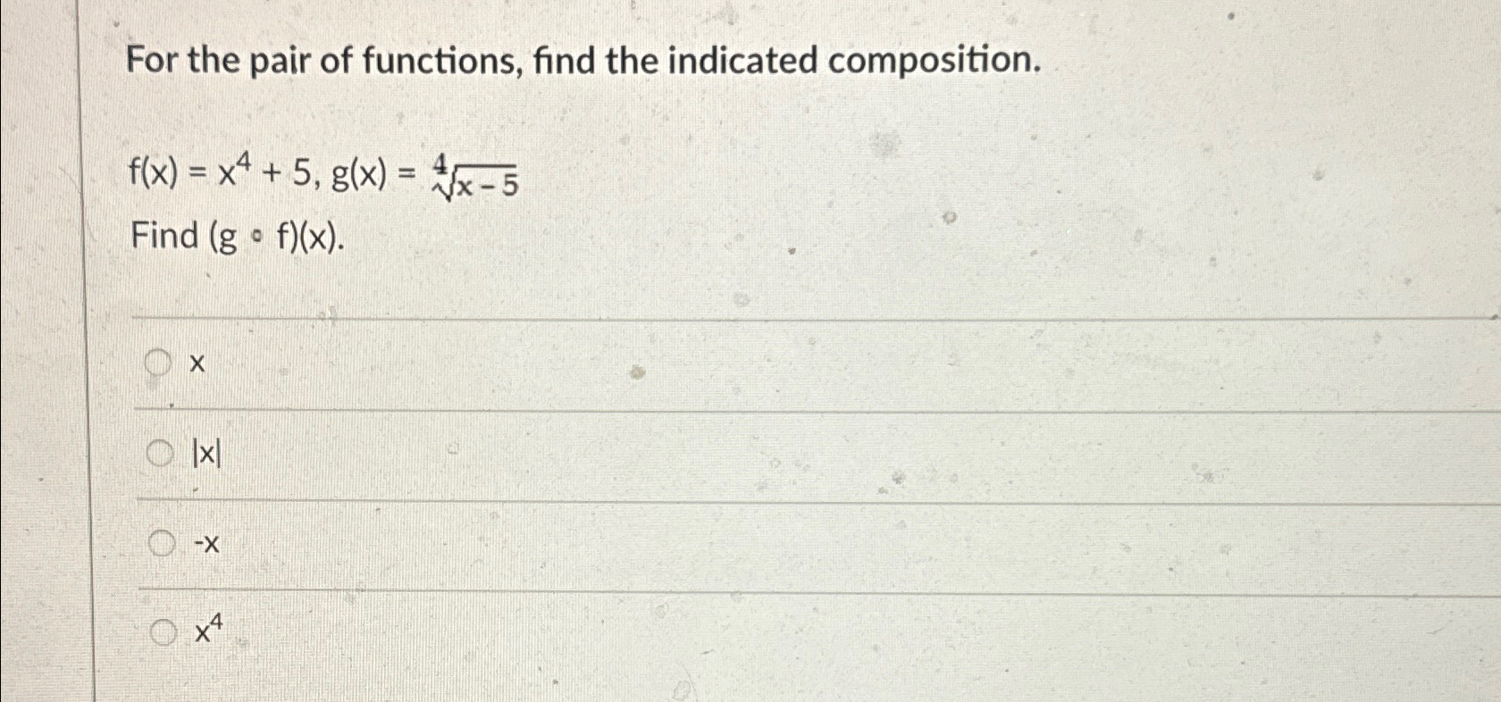 Solved For the pair of functions, find the indicated | Chegg.com