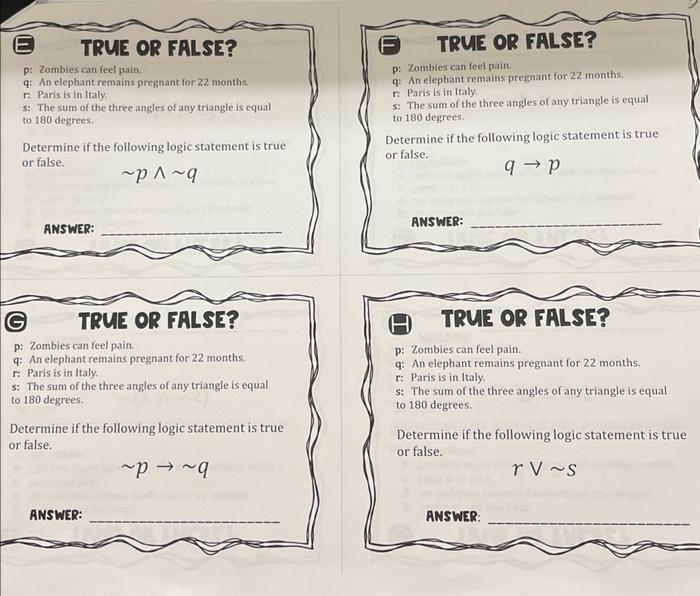 Compound, Conditional, and Biconditional Statements | Chegg.com