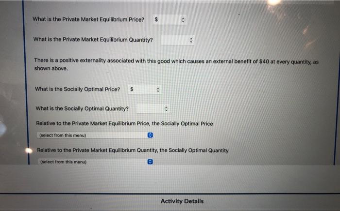 Comparing Private and Socially Optimal Outcomes with | Chegg.com