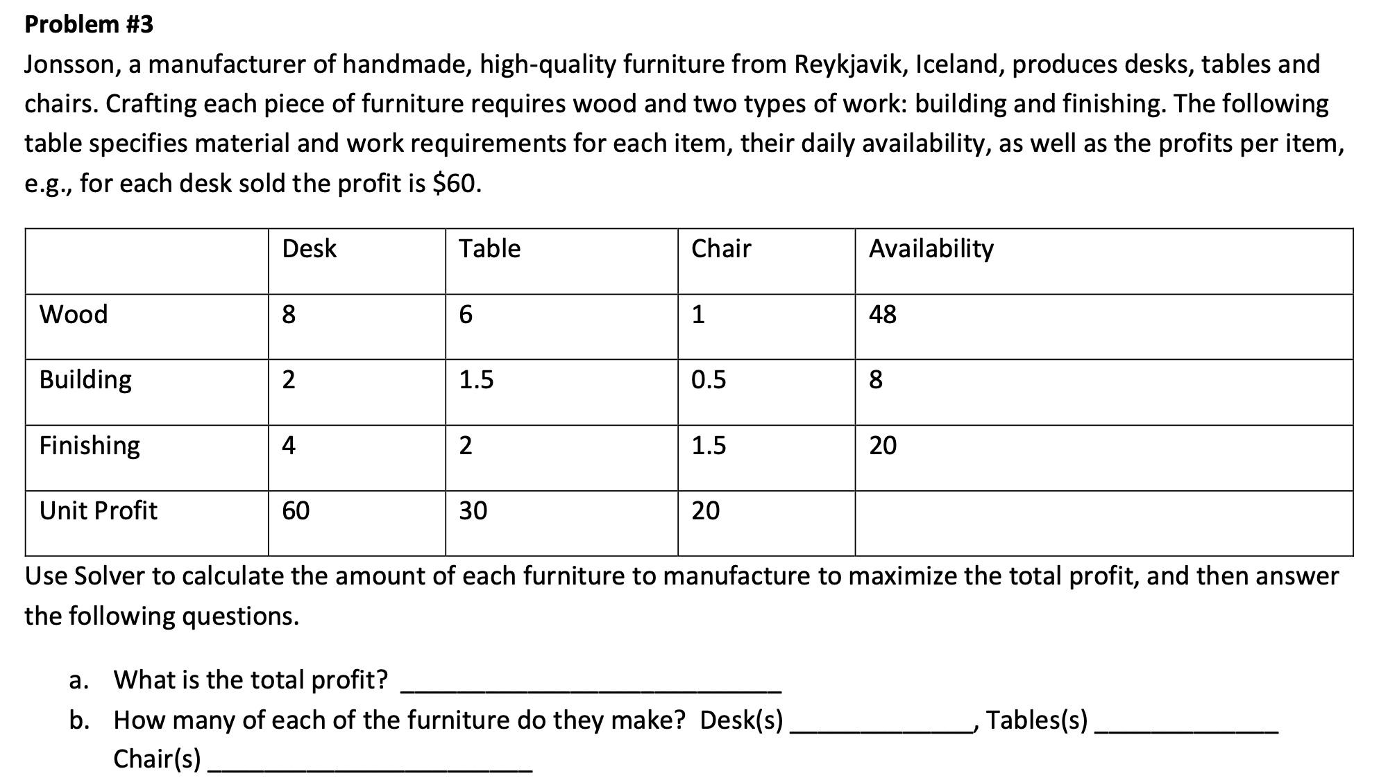 Excel Problem Please Show All Steps In Excel Format