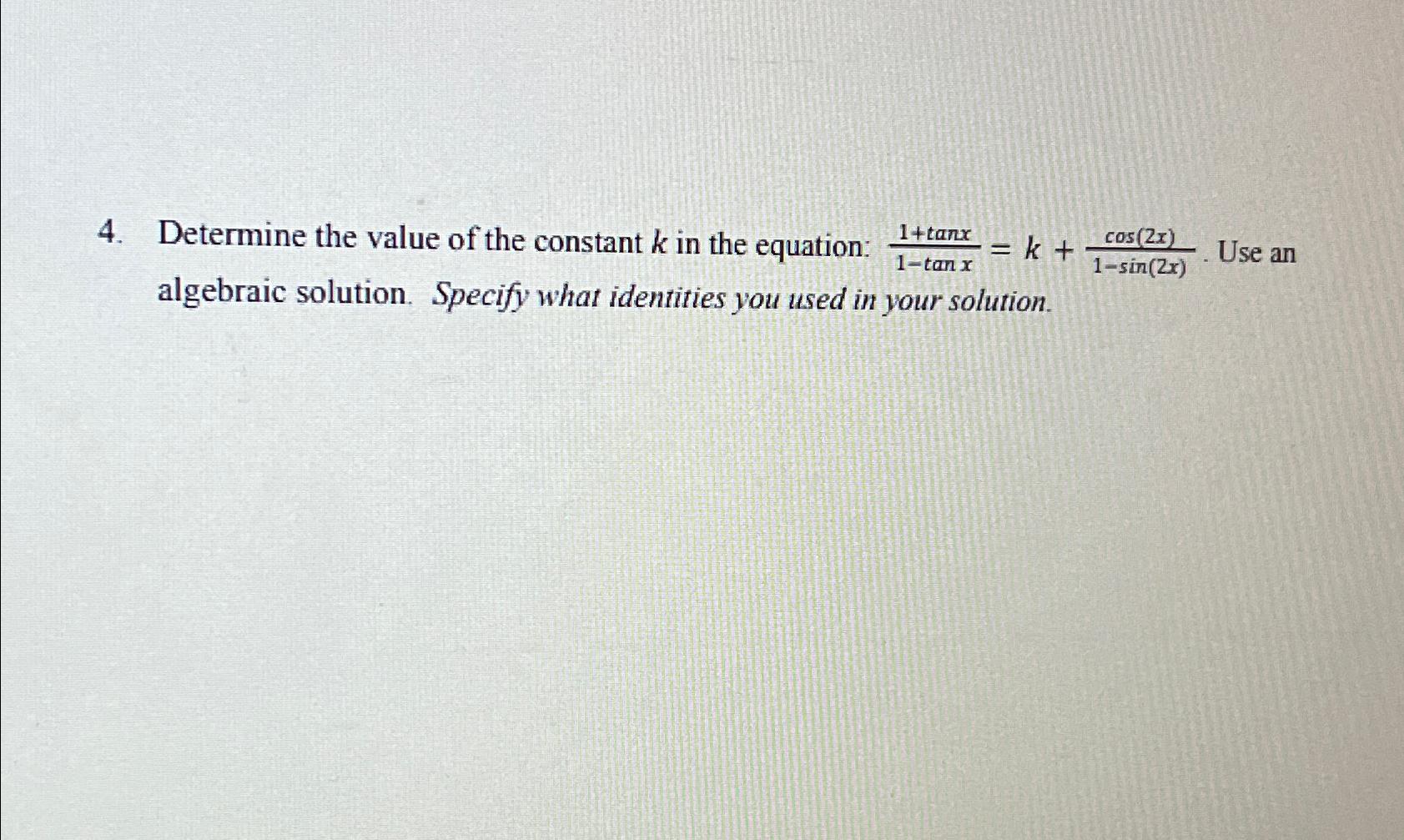 Solved Determine the value of the constant k ﻿in the | Chegg.com